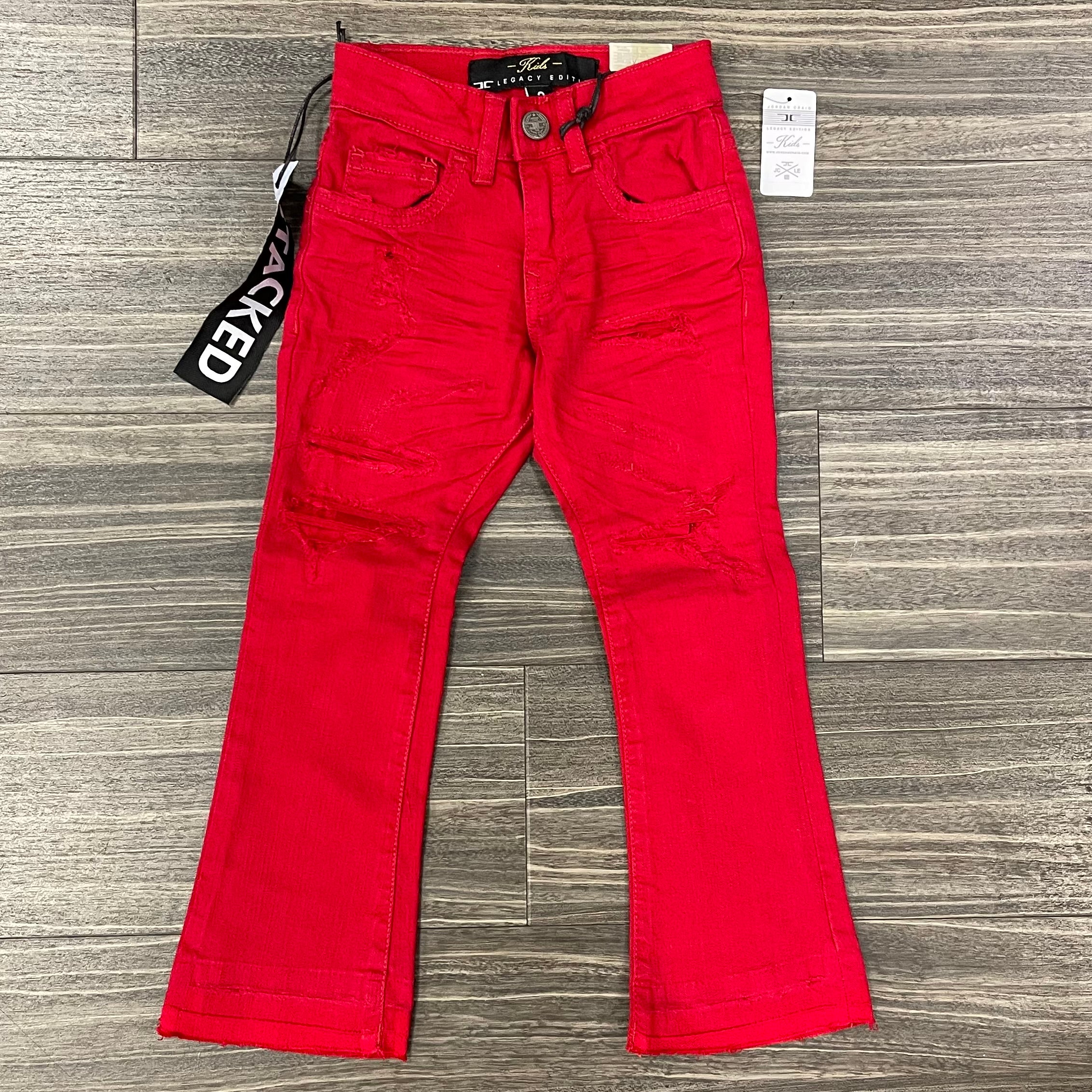 Kids Red Stacked Jeans – Fashion Gods St. Louis