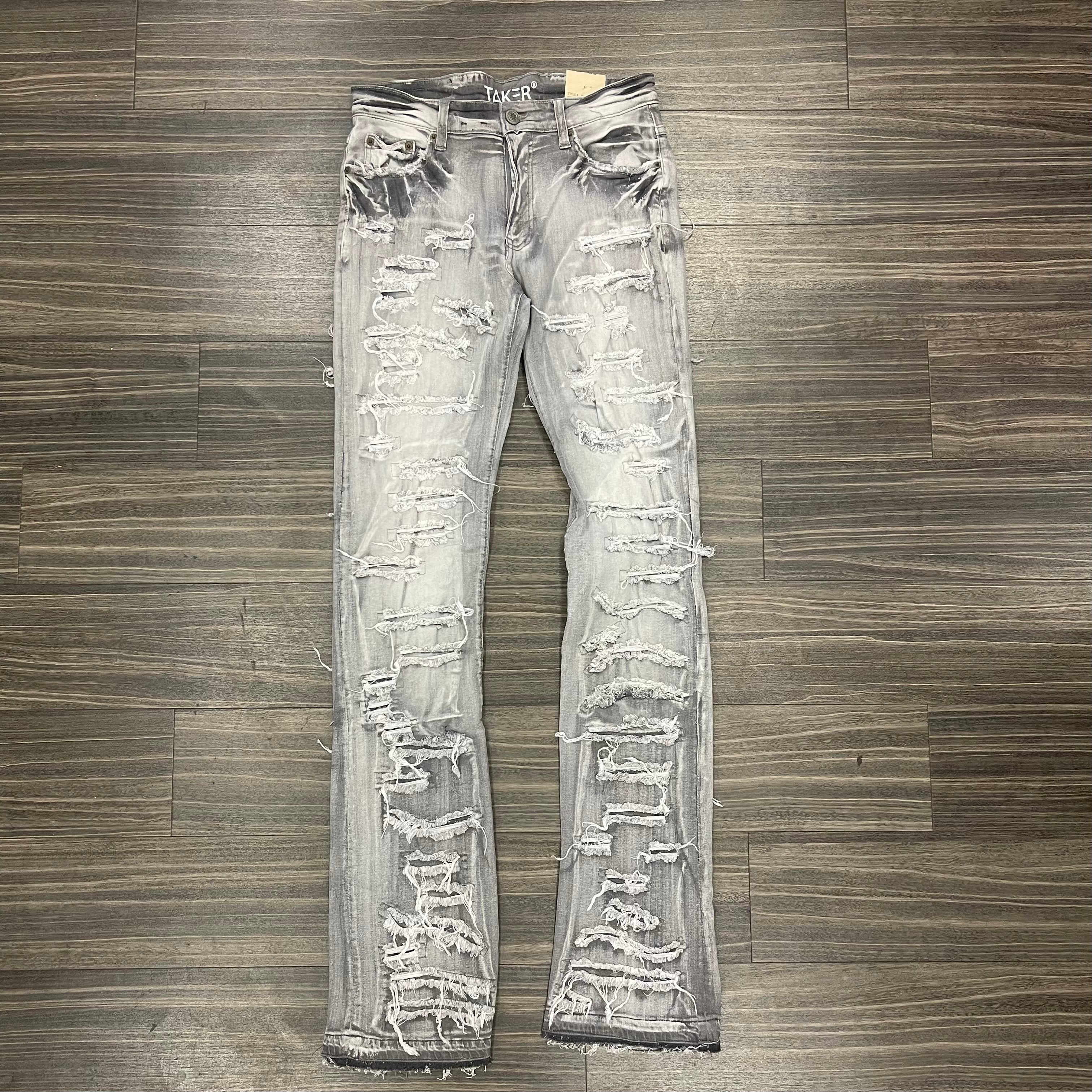 Stacked jeans W Multi Rip/Grey – Fashion Gods St. Louis
